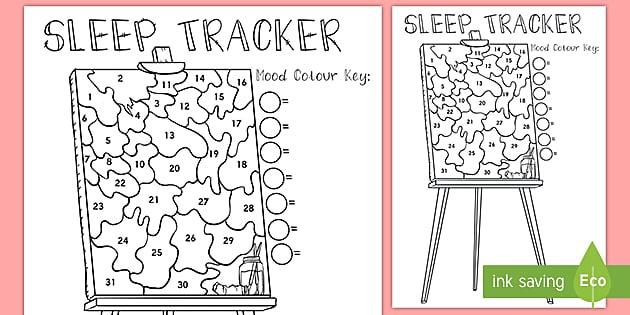 Art-Themed Sleep Tracker Bullet Journal Page (teacher made)