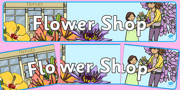 Flower Shop Display Banner (teacher made)