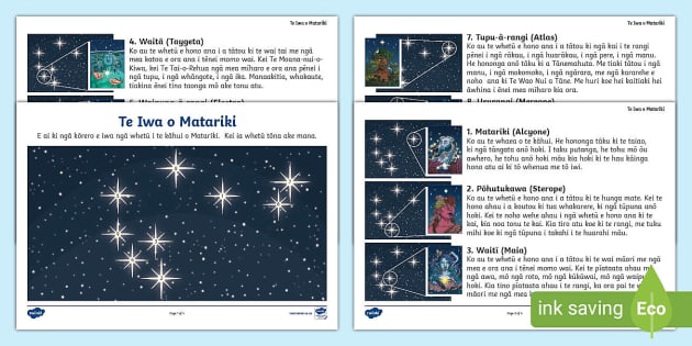 Te Iwa o Matariki - He Kōrero Whakamārama (teacher made)