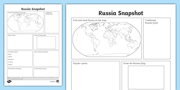 Russia Snapshot Worksheet