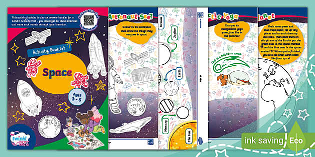 Space Activity Booklet 3 to 5 years (teacher made) - Twinkl