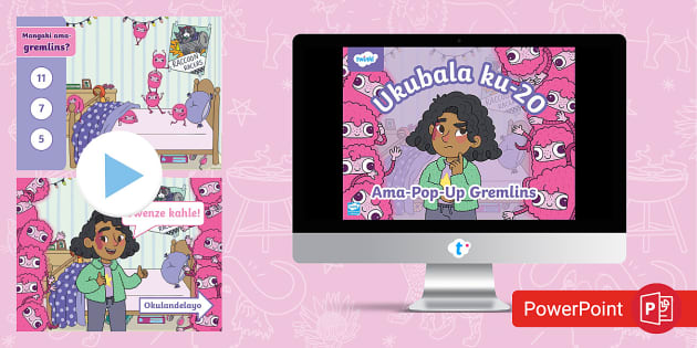 Ama-Pop-Up Gremlins ukubala ku-20 PowerPoint (Teacher-Made)