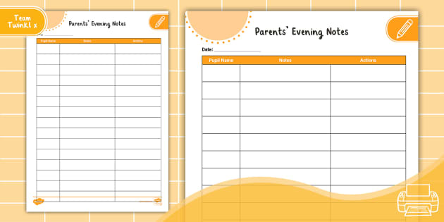 Teacher Planner | Parents Evening Notes (teacher made)