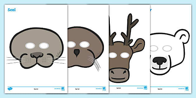 Polar Region Role Play Masks (Hecho por educadores) - Twinkl