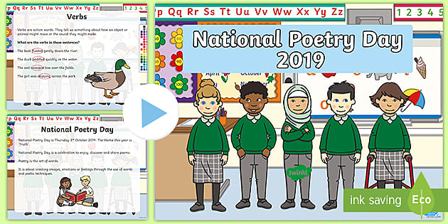 * NEW * KS1 National Poetry Day 2019 PowerPoint