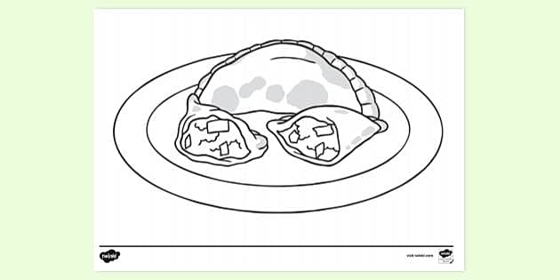 FREE! - Empanadas Colouring Sheet (teacher made) - Twinkl