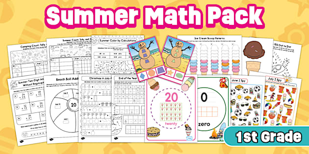 First Grade Summer Math Pack