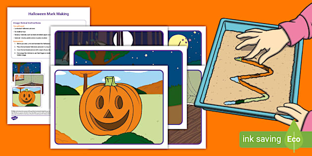 EYFS Halloween Mark-Making Image Reveal Activity - Twinkl