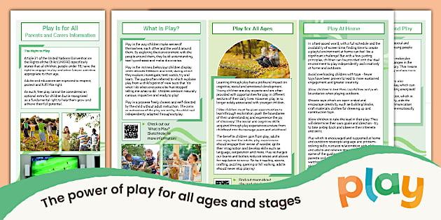 Play for All - Parents and Carers Information Leaflet