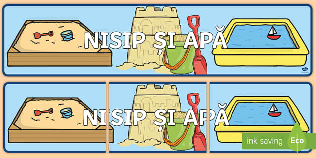 Centru de interes: Nisip și apă Banner - Twinkl