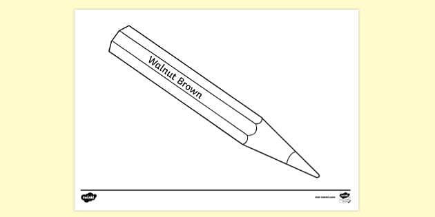 Walnut Brown Pencil Colouring | Colouring Sheets - Twinkl