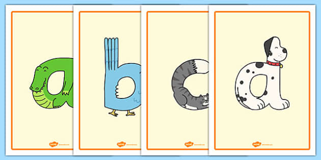 Lowercase Animal Alphabet Display Posters (teacher made)