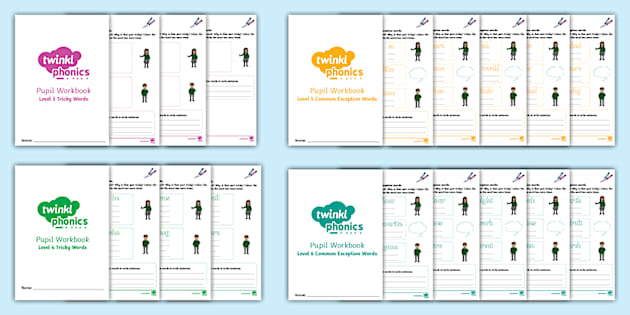 Common Exception Words Pupil Workbooks - Twinkl