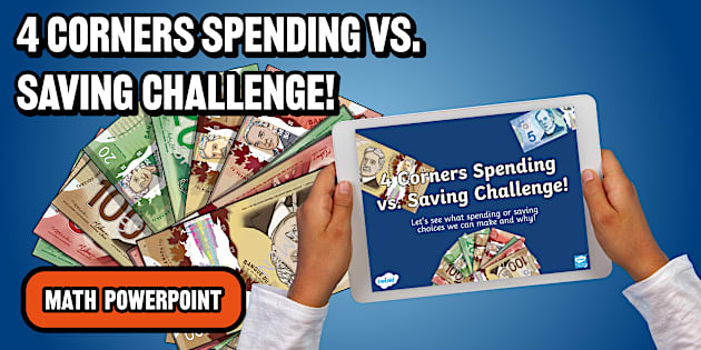 4 Corners Spending vs. Saving Challenge PPT