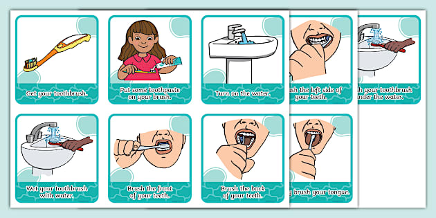 Brushing Teeth Visual Sequence Inclusion (professor feito) Brushing Teeth Visual Sequence Inclusion (professor feito)