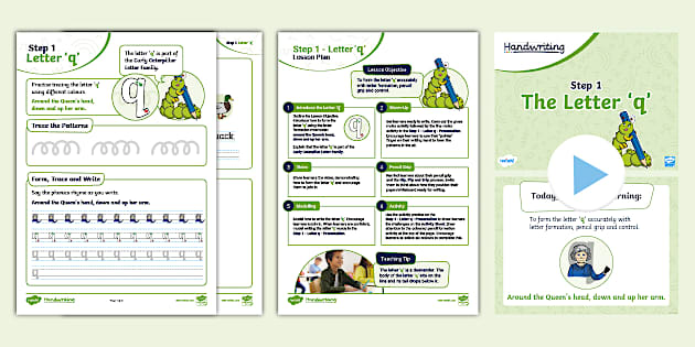 Twinkl Handwriting Scheme: Step 1 Letter 'q' Pack