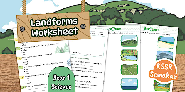 Year 1 Science - Landforms Worksheet