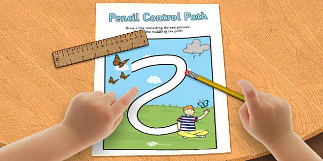 Spring Pencil Control Path Worksheet (Lehrer gemacht)