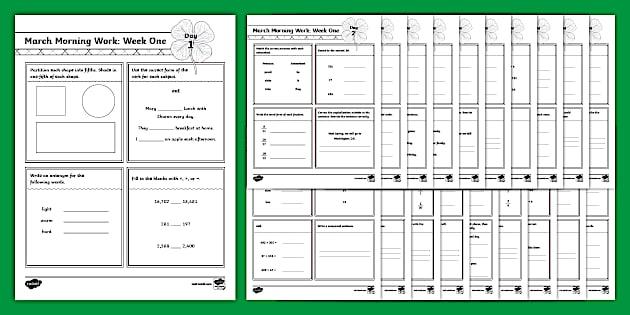 Third Grade March Morning Work Bundle (teacher made)