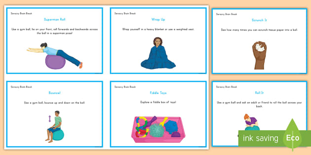 Sensory Brain Break Activity Cards (teacher made)