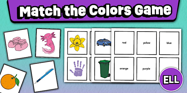 Match the Colors Card Game for ELL