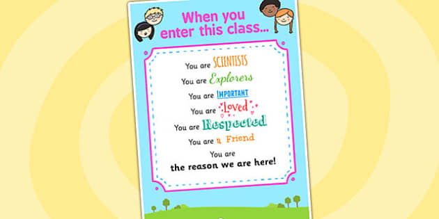 👉 When You Enter This Class Poster (teacher made)