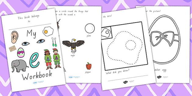 FREE! - My Workbook E Lowercase Vic (teacher made)