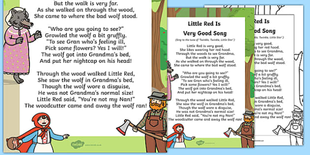 Little Red Is Very Good Song (teacher made)