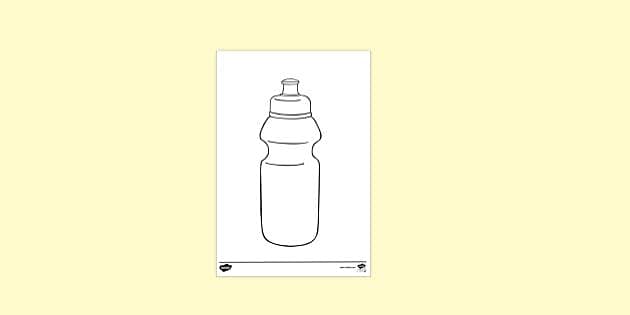 Water Flask Colouring Sheet | Colouring Sheets | Twinkl
