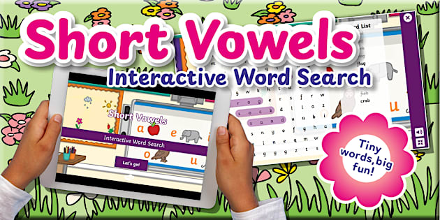 Foundation Phase Home Language - Short Vowels - Interactive Word Search ...