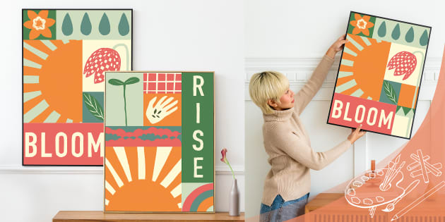 Rise Bloom Abstract Spring Posters Pack (teacher made)