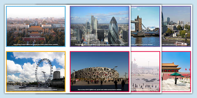 London or Beijing Sorting Cards (teacher made) - Twinkl