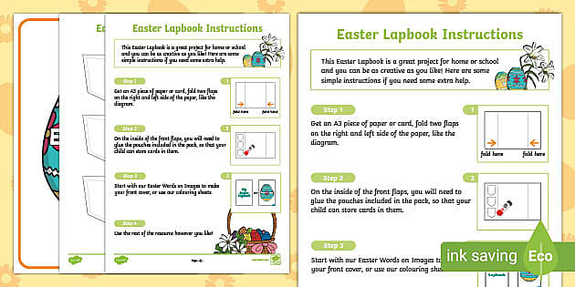 Easter Lapbook Instructions - Twinkl