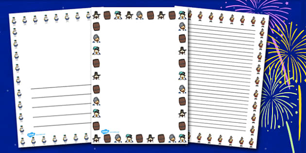 The Gunpowder Plot Page Borders (teacher made)