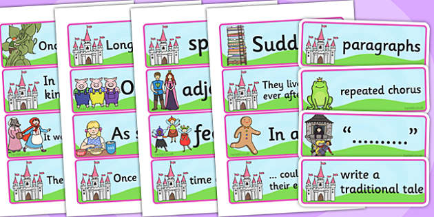 Traditional Tales Display Word Cards (teacher made)