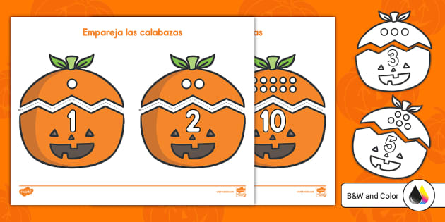 Actividad: Empareja las calabazas (Hecho por educadores)