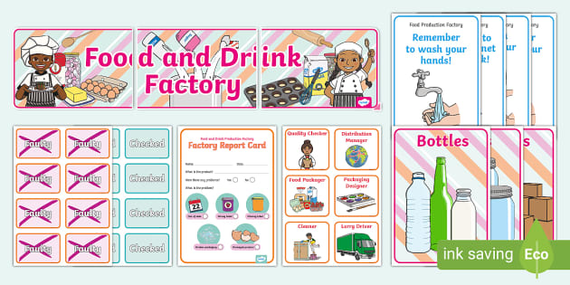Food Production Factory Role Play Pack (teacher made)