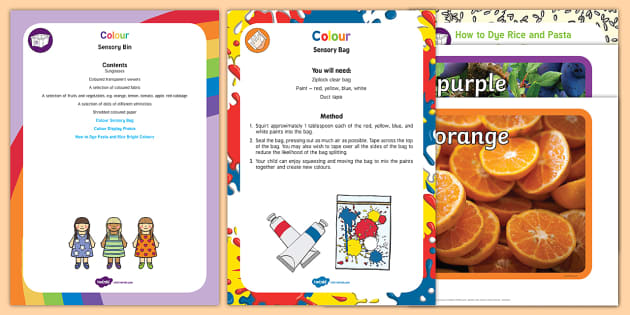 Color Sensory Bin and Resource Pack (teacher made)