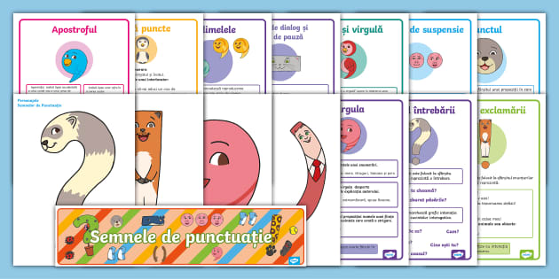 Semnele de punctuație — set de planșe | Twinkl România