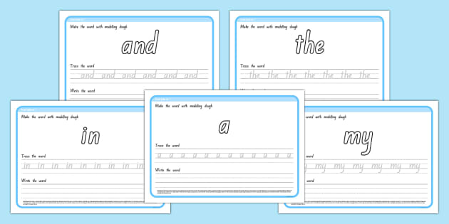 * NEW * New Zealand Essential Spelling List 1 Modelling Dough Mats