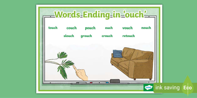 Words Ending In ouch Word Mat professor Feito Twinkl words-ending-in-ouch-word-mat-professor-feito-twinkl