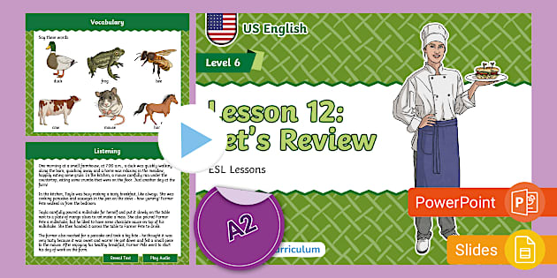 ESL Curriculum (US-English Version) Level 6 Lesson 12