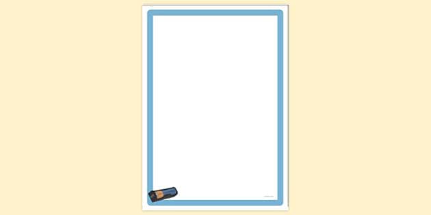FREE! - Simple Blank Battery Holder Page Border - Twinkl