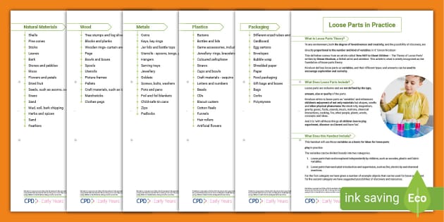 Loose Parts in Practice | Loose Parts | CPD | Twinkl