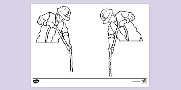 FREE! - Workmen With Ropes Colouring Sheet | Colouring Sheets