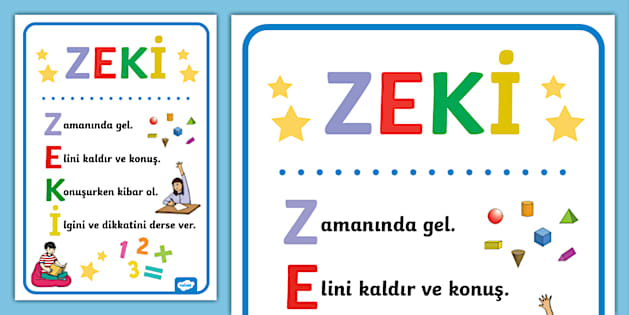 ZEKİ | Poster (Lehrer gemacht) - Twinkl