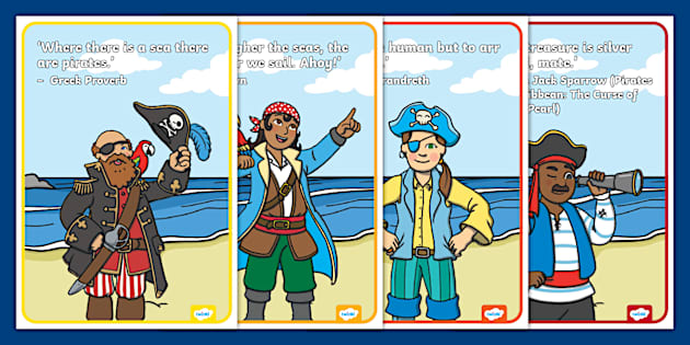 Quotes on Pirates Display Poster Pack (teacher made)