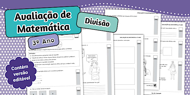 Avaliação de Matemática - 3º Ano - Divisão