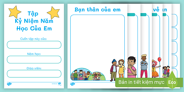 Tập Kỷ Niệm Năm Học Của Em Dành Cho Học Sinh Tiểu Học