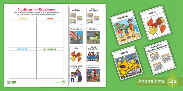 Guía de trabajo Clasificar las Estaciones con Recortables